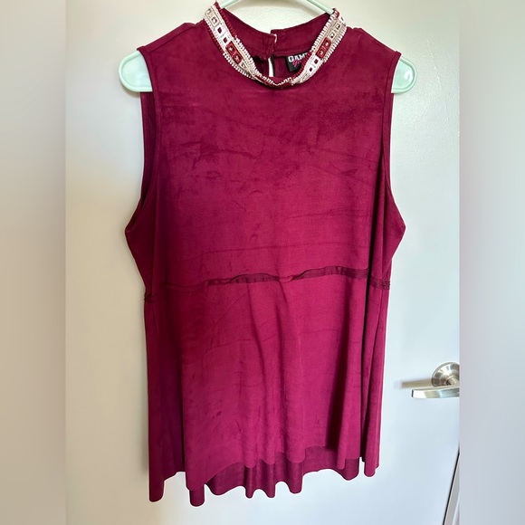 Tops | Nwot Suede Maroon Top | Poshmark